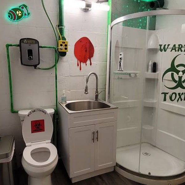 Nuclear Bomb Edge Lit LED Sign , Neon Like , Arcade Light Sign, Nuke ...