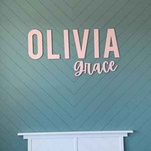 Small Baby Name Sign 5 Personalized Birth Announcement - Etsy