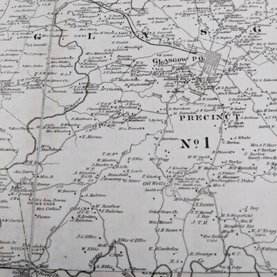 1879 Map of Barren County Kentucky Glasgow - Etsy