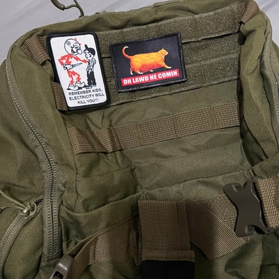 Stay Positive Funny Morale Patch Hook and Loop Backing for Backpack ...