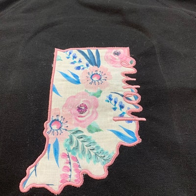 Indiana Home Applique Machine Embroidery Design 5 Sizes - Etsy