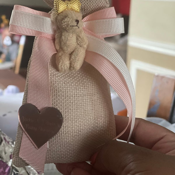 Teddy Bear Sachet Bags, Baby Girl Shower Gift, Personalized Gift ...