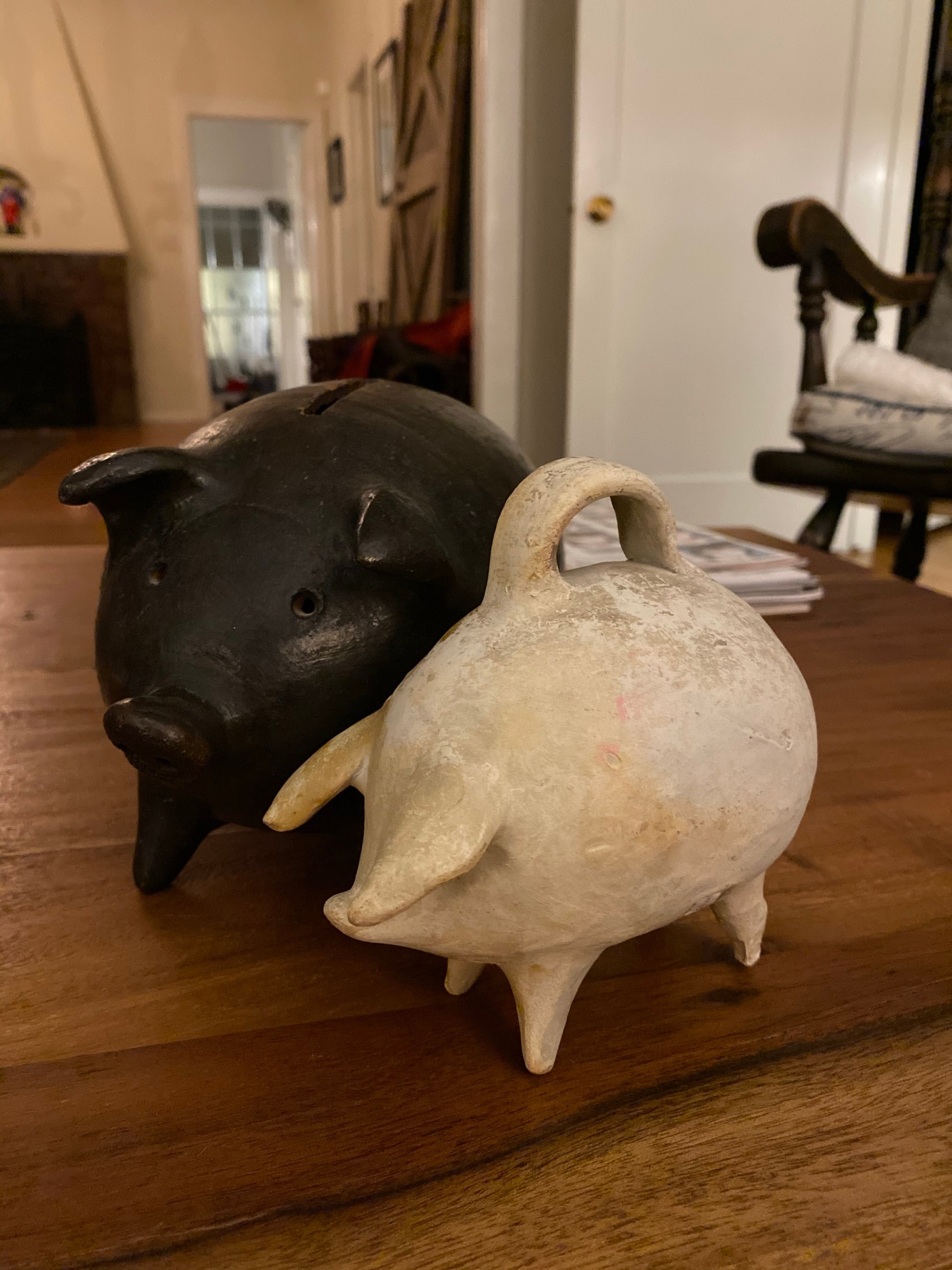 Vintage Mexican Pottery Piggy Bank, Clay Pig Breakable Coin Bank ...