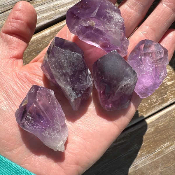 Raw Amethyst Crystal Point With Root (~1" - 4") - Amethyst Points - Raw ...