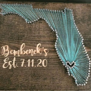 DIY State String Art Kit/ Nail Art Kit/ State String Art/ - Etsy