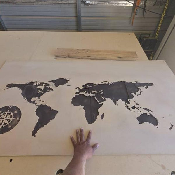 World Map CNC Router Laser Cut Digital Files for Laser Cutting Cnc ...