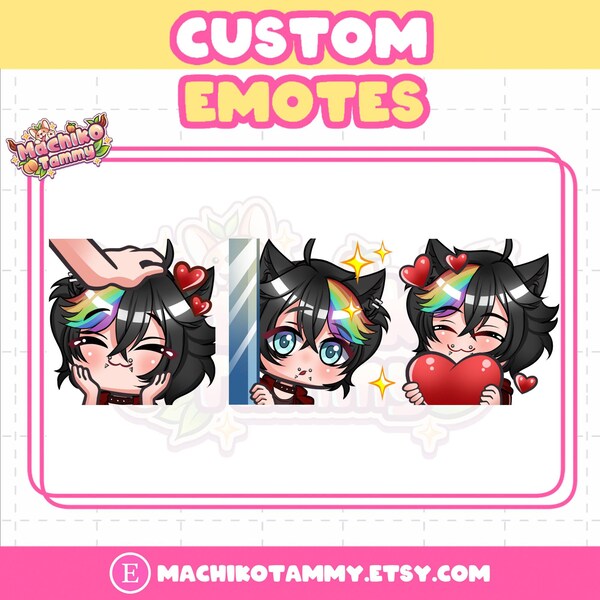 Custom Pngtuber Chibi, Pngtuber Model, Chibi Emotes, Discord Twitch ...