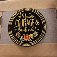 Round Popular Patches 6 DIFFERENT DESIGNS Embroidered Sew on / Iron on ...