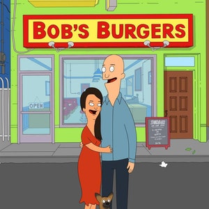 Custom Bobs Burgers Portrait Cartoon Portrait Anniversary - Etsy