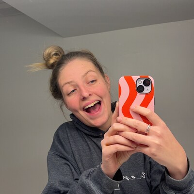 Bicoloured Black & Cream Tough iPhone Case iPhone 15 14 13 12 11 Pro ...