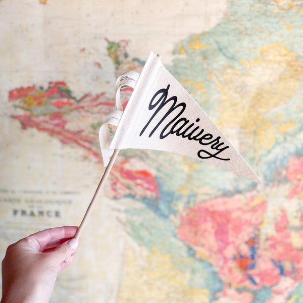 Custom Pennant Flag Personalized Mini Pennant Name Sign Baby Shower ...