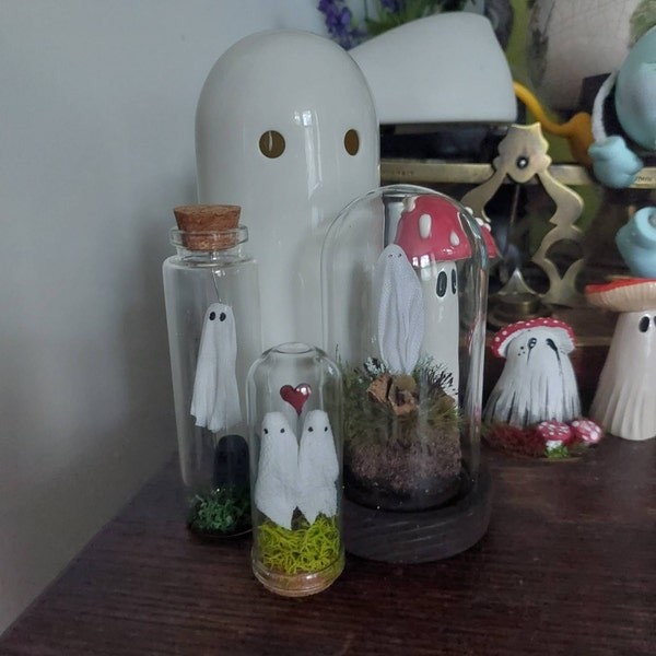 A Ghost in a Cork Lid Glass Bottle. Goth. Dark Decor. Oddities. Cabinet ...