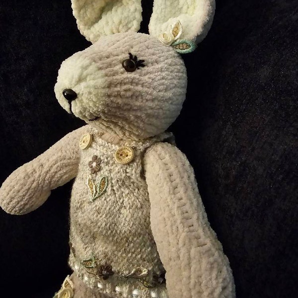 Elderberry Bunny PDF Knitting Pattern Download - Knitted Flat - Written ...