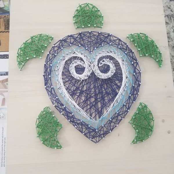 Turtle String Art Kit - DIY Kit Includes All Craft Supplies, Sea Turtle ...