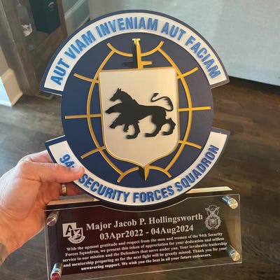 Custom Military Badge Plaque With Engravings - Etsy
