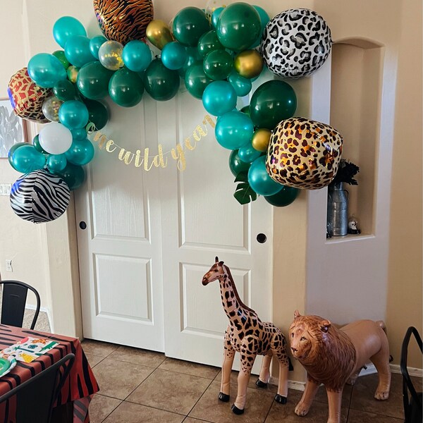 One Wild Year Banner, Birthday Banner, First Birthday Party Decorations ...