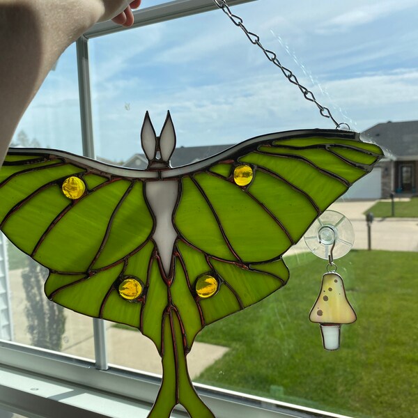 Stained Glass Luna Moth - Etsy