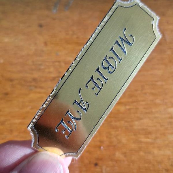 Personalized Brass Plate Custom Name Plate Engraved Brass Plate Gold ...