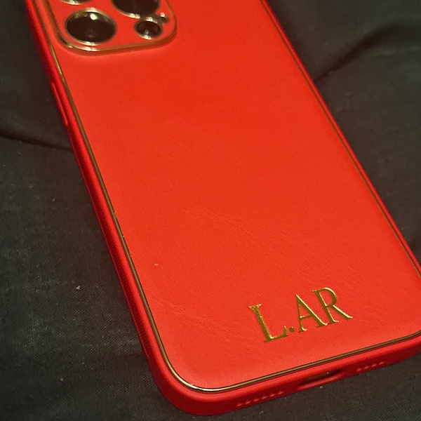 Custom Embossed Phone Case - Personalized Leather Case for iPhone 16 ...