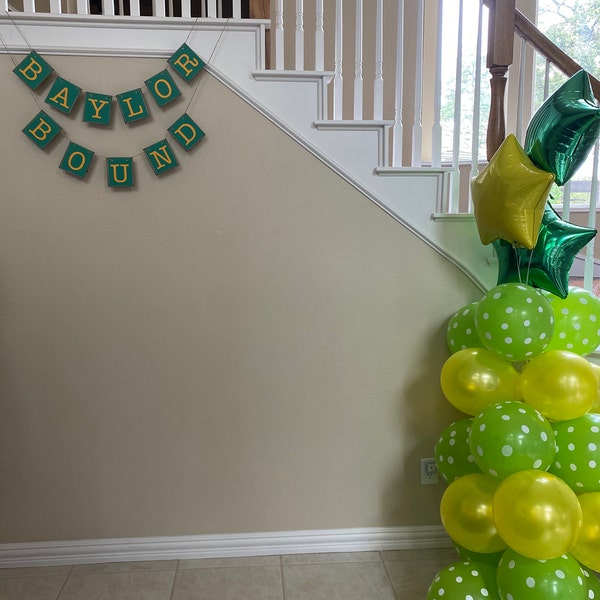 Baylor Bound Banner | College Graduation Garland | Custom School Colors ...