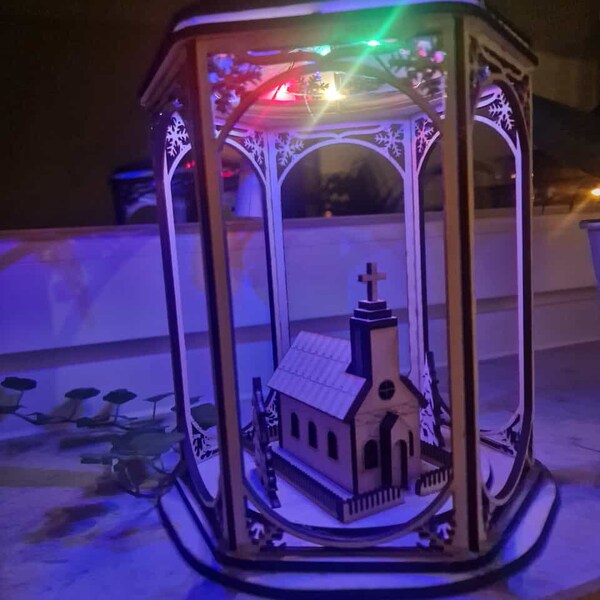 Christmas Lantern "church" Lasercut File - Lightburn, SVG, DXF - Etsy UK