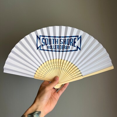White Silk Hand Fans,personalized Text Printed/engraving on Stem ...