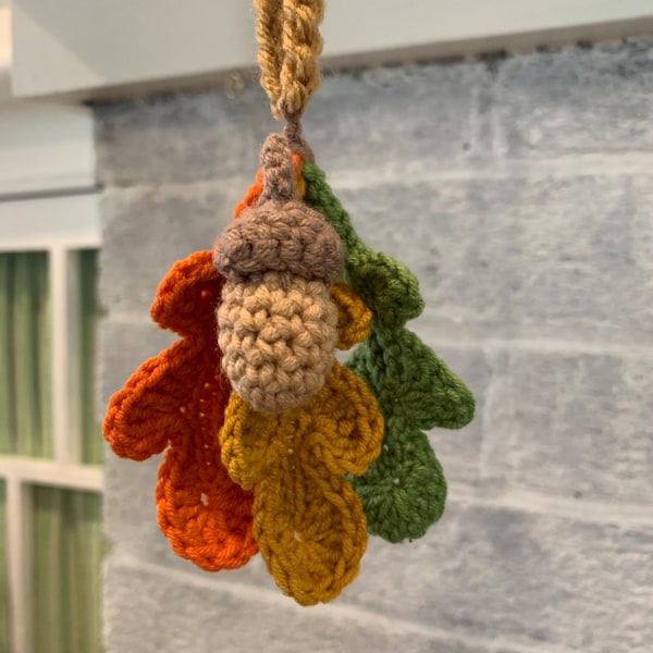 Oak Leaves and Acorns Crochet Pattern, Fall Autumn Crochet Pattern ...