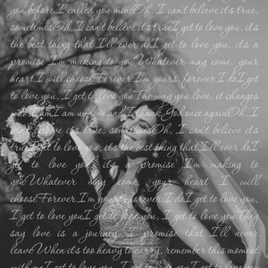 Wedding Song Lyrics With Photo Personalized First Dance - Etsy