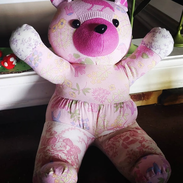 SALE! Memory Bear, Memory Stuffed Bear, Keepsake Bear, Remembrance Bear ...