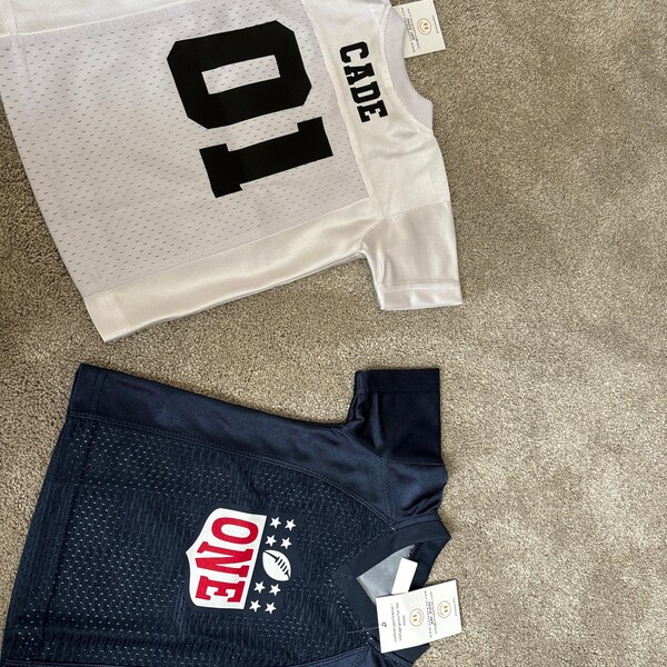 Custom Football Baby Jersey First Birthday Outfit Infant Toddler ...