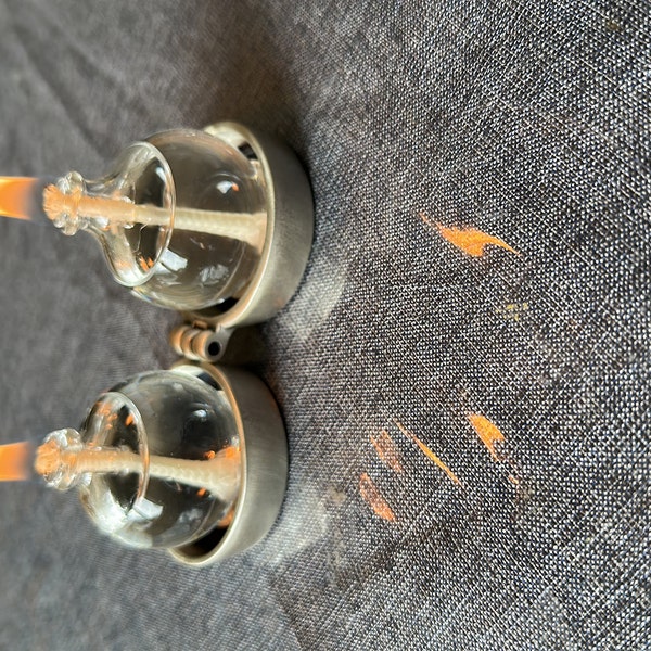 Hand-blown Glass Oil Lamp - Flying Saucer - Etsy