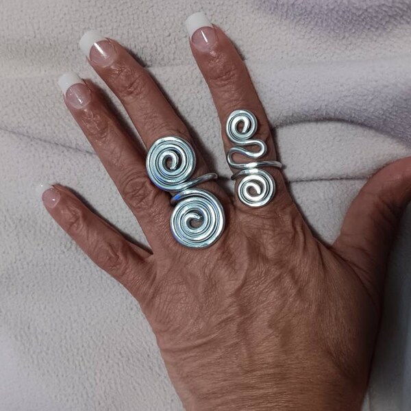 Wire Ring, Wire Wrapped Ring, Statement Ring, Hammered Ring - Etsy