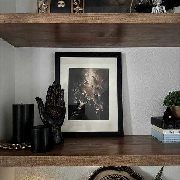 Fall to Hell Wall Art Print Gothic Wall Art Creepy Art Print Wiccan ...