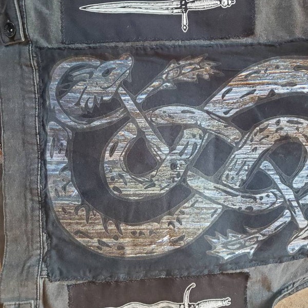 Patch Set "daggers" - Two Screen Printed and Hand Cut Dagger Patches - Etsy