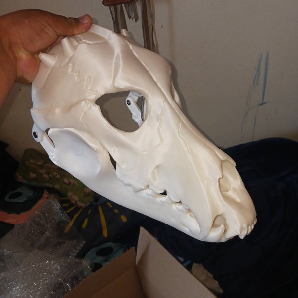 Wolf Skull Mask With Moving Jaw: 3D Printed Cosplay Mask - Etsy