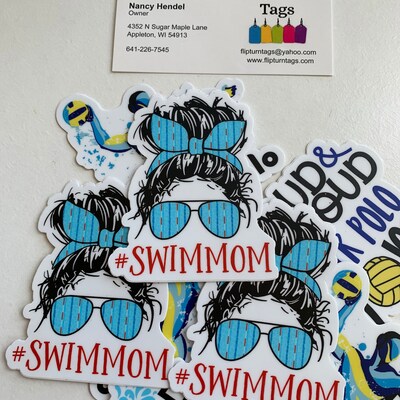 Vinyl Swim Sticker, Water Bottle Sticker, Swim Gift, Swim Team Gift ...