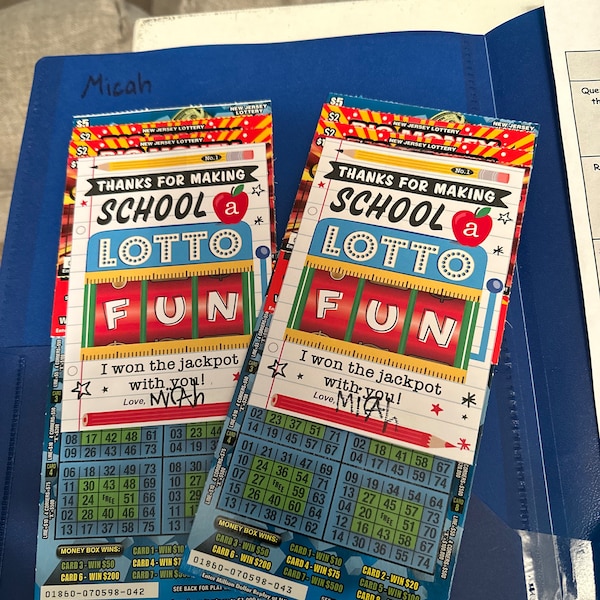 Lottery Ticket Teacher Gift Printable, Scratch off Lottery Ticket Gift ...