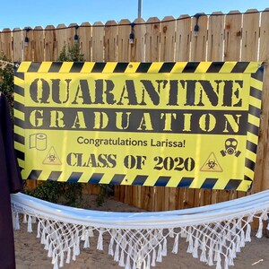 Quarantine Graduation 2020 Vinyl Banner Sign Free Overnight Shipping - Etsy