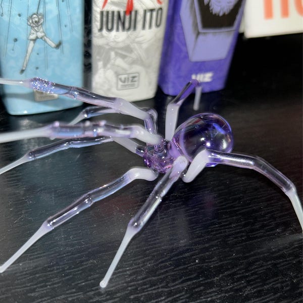GLASS SPIDER Lampwork Handcrafted Glass Animal, Art Glass Spider ...