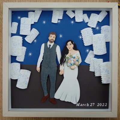 Custom-made Handmade Paper Sculpture Portrait With Cut Paper Frame - Etsy