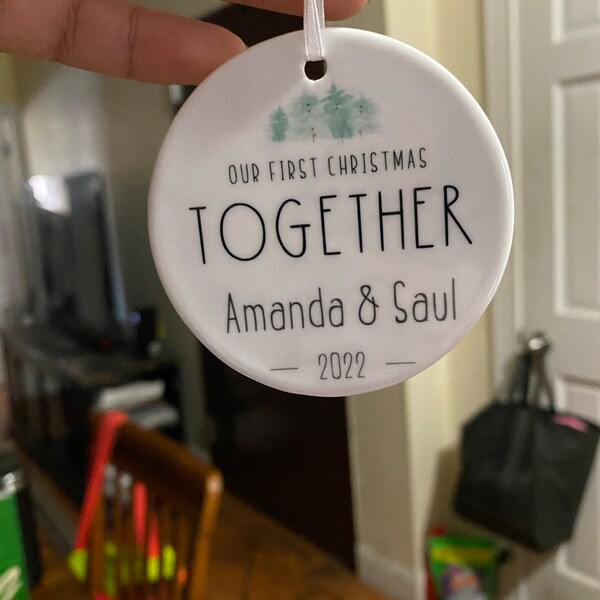 Couples Christmas Ornament - Our First Christmas Together ...