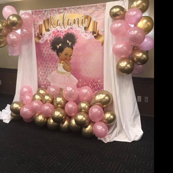 Princess Photo Booth, Royal Princess Step and Repeat, Custom 8X8 Photo ...