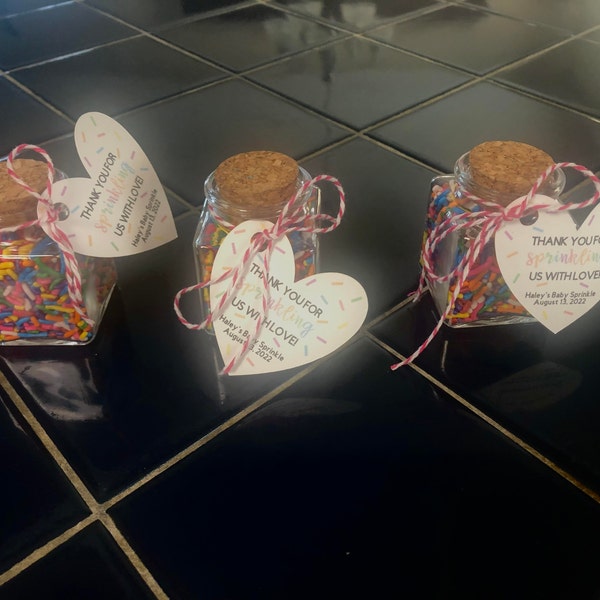 Thank You for Sprinkling Us With Love Tags (2" Wide), Baby Sprinkle ...