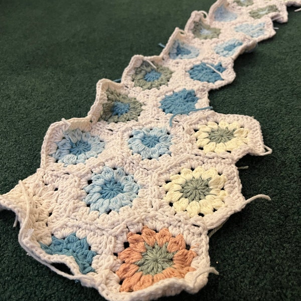 CROCHET PATTERN | Zinnia Hexagon Temperature Blanket Pattern | Granny ...