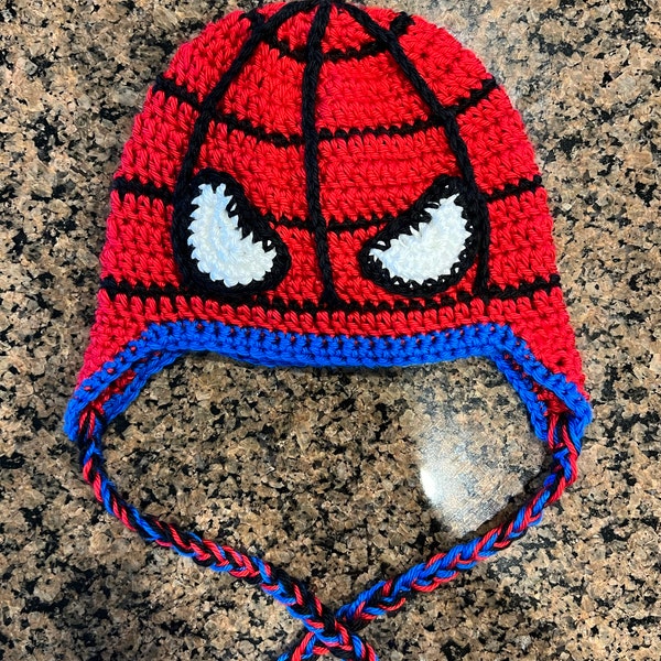 Crochet PATTERN - Spider Web Superhero Hat; Baby to Adult Size ...