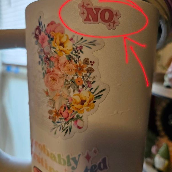 Small Pink No Mini Stickers Waterproof Waterbottle Stickers Tiny ...