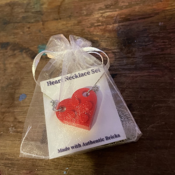 Heart Necklace Set - Made With Authentic LEGO® Bricks - Waterproof ...