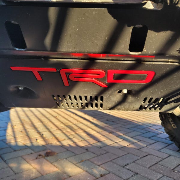 Domed 3D Raised Letters Inserts Compatible With TRD Pro Skid Plate ...