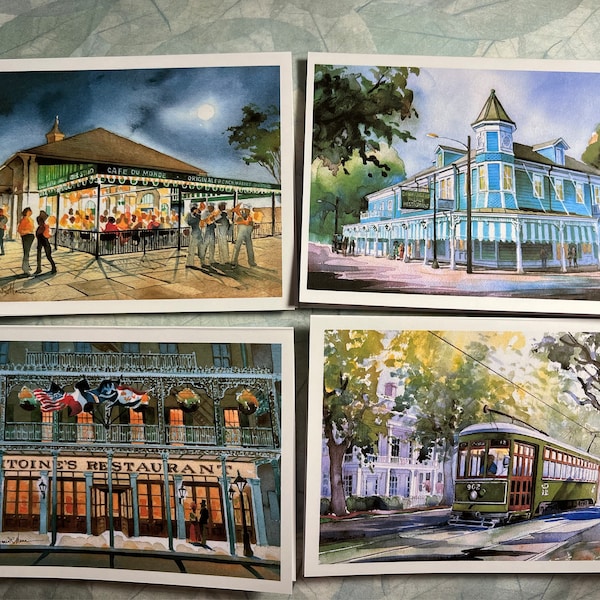 Romantic New Orleans Notecard Gift Set. Streetcar, Antoine's Restaurant ...