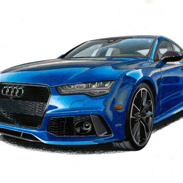 Car Drawing Commission Custom Sketch, Custom Car Artwork Drawing From ...